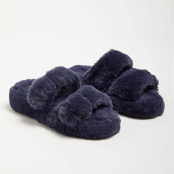 torrid | Shoes | Torrid Slippers 15 Ww Navy Blue Slides Platform Slip ...